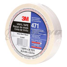 70006748126: 3M™ Vinyl Tape 471, White, 1 in x 36 yd, 5.2 mil, 36 rolls ...