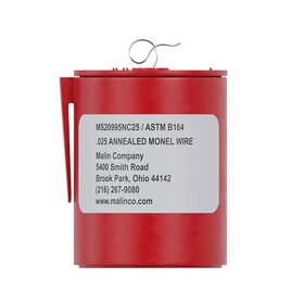 MS20995NC25M0N: Malin Lock Wire, 0.025 in Dia, 532 ft L, Monel, Red, 1 ...